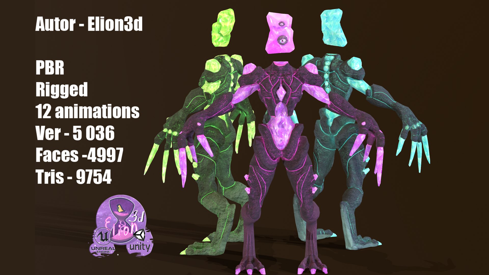 3D Monster Crystal Model - TurboSquid 1689957