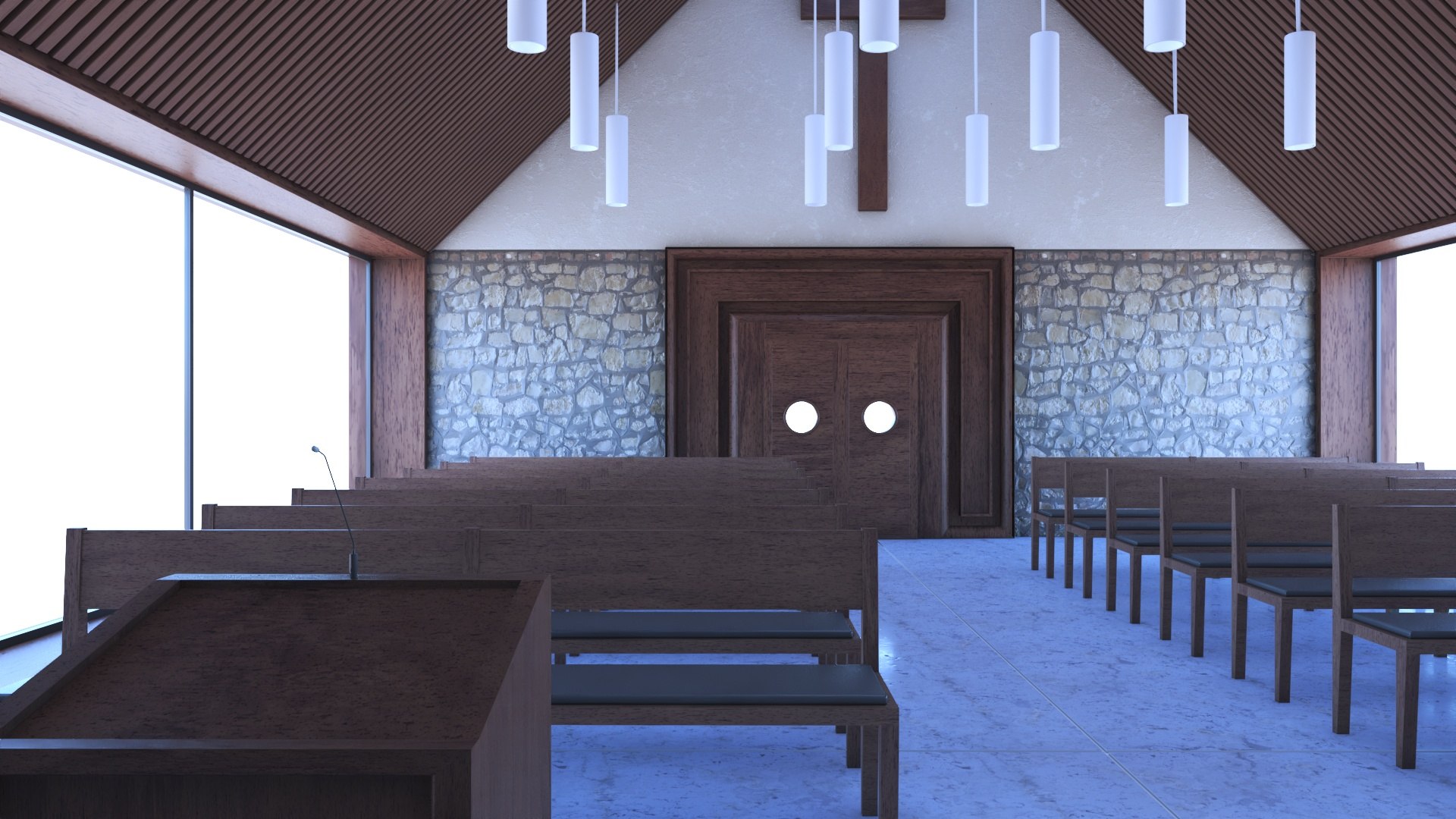 3D Model Church Chapel Interior - TurboSquid 1715378