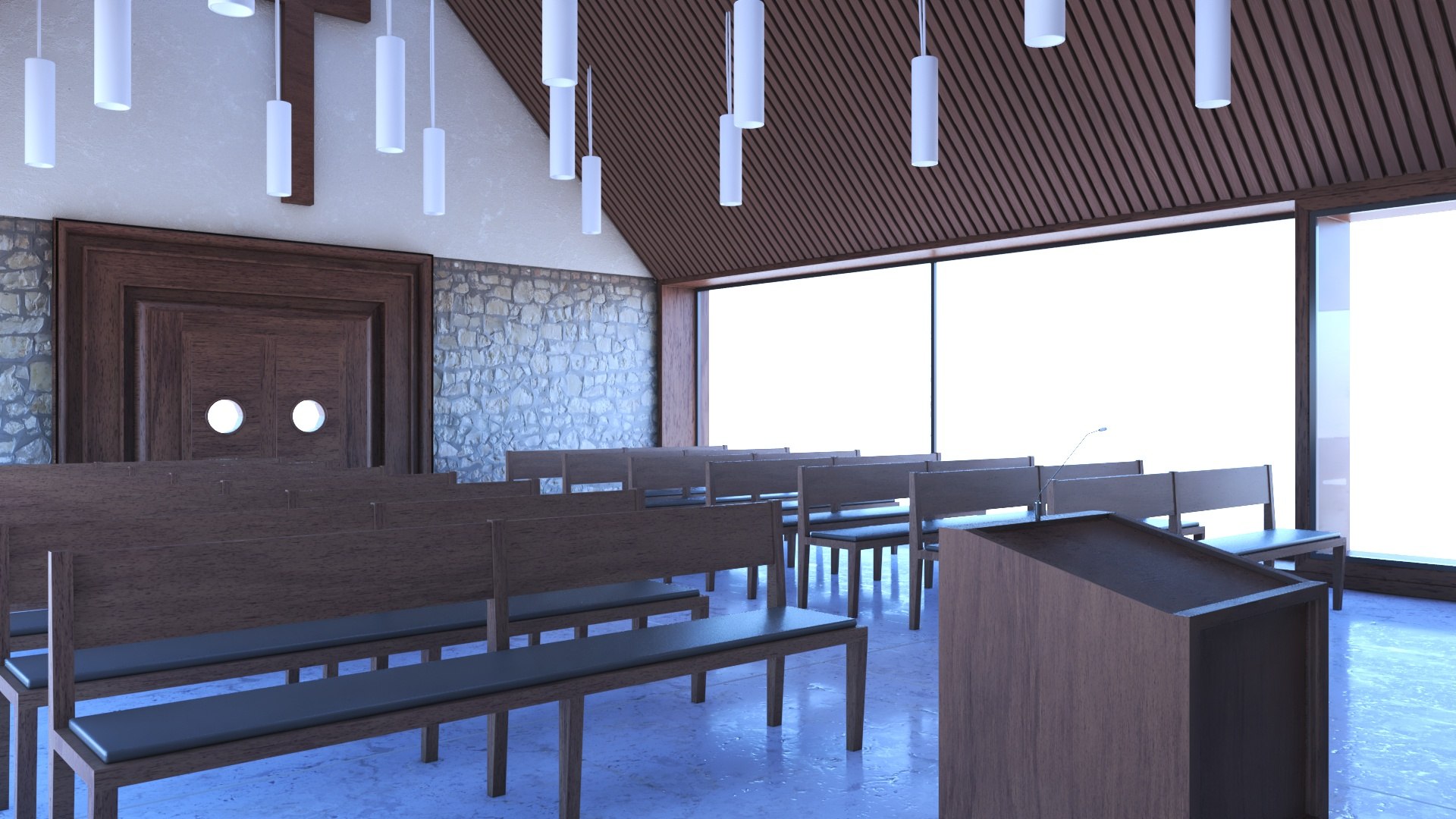 3D Model Church Chapel Interior - TurboSquid 1715378