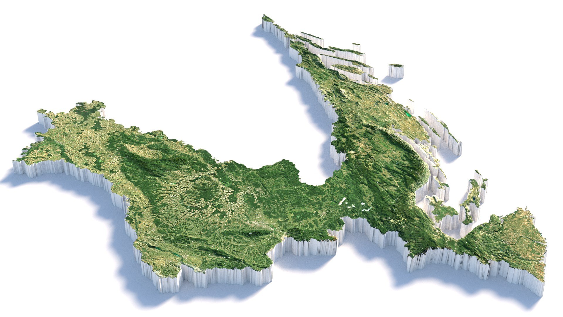 3D Croatia Hrvatska Terrain Map - TurboSquid 2336005
