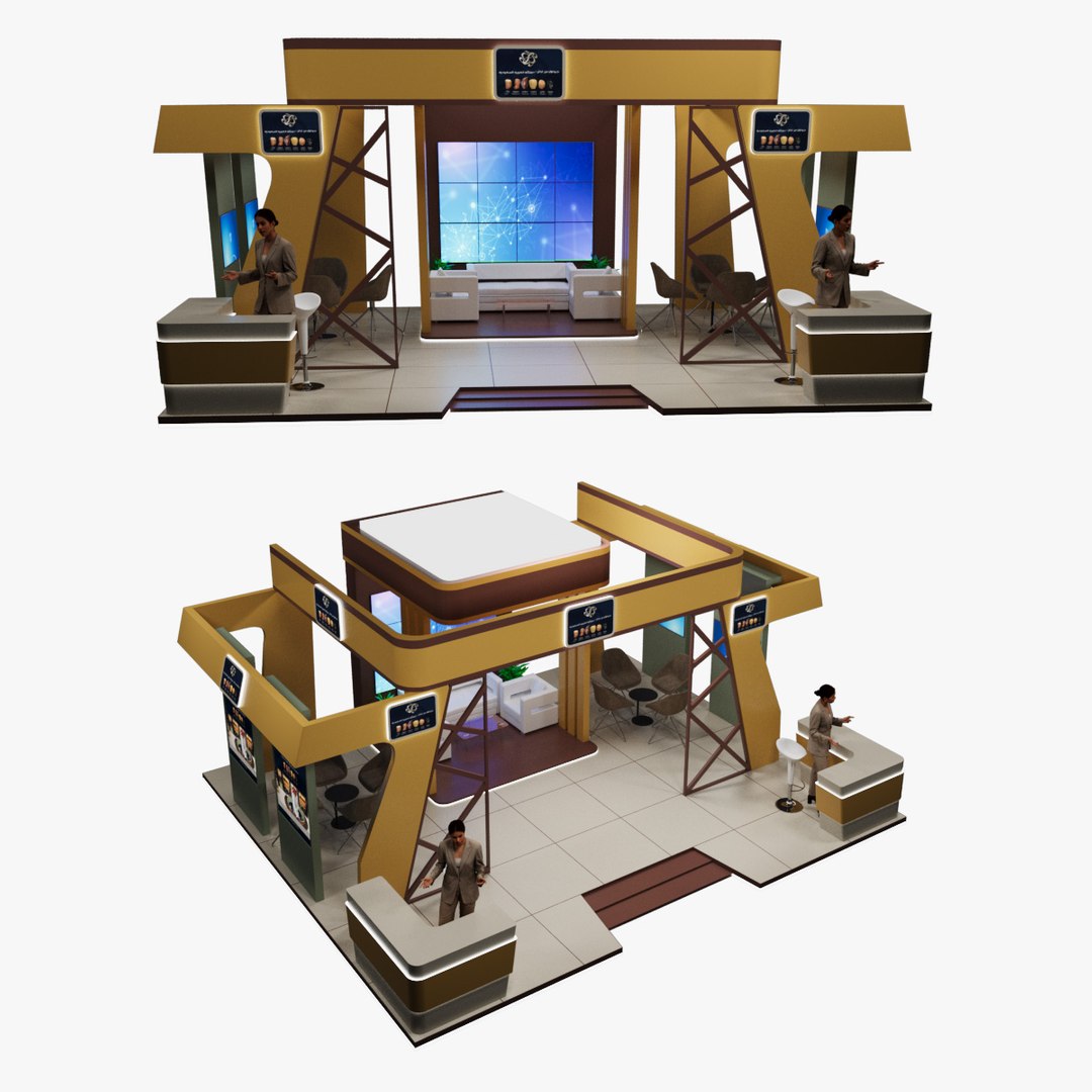 Exhibition Booth 3D Model - TurboSquid 2204690