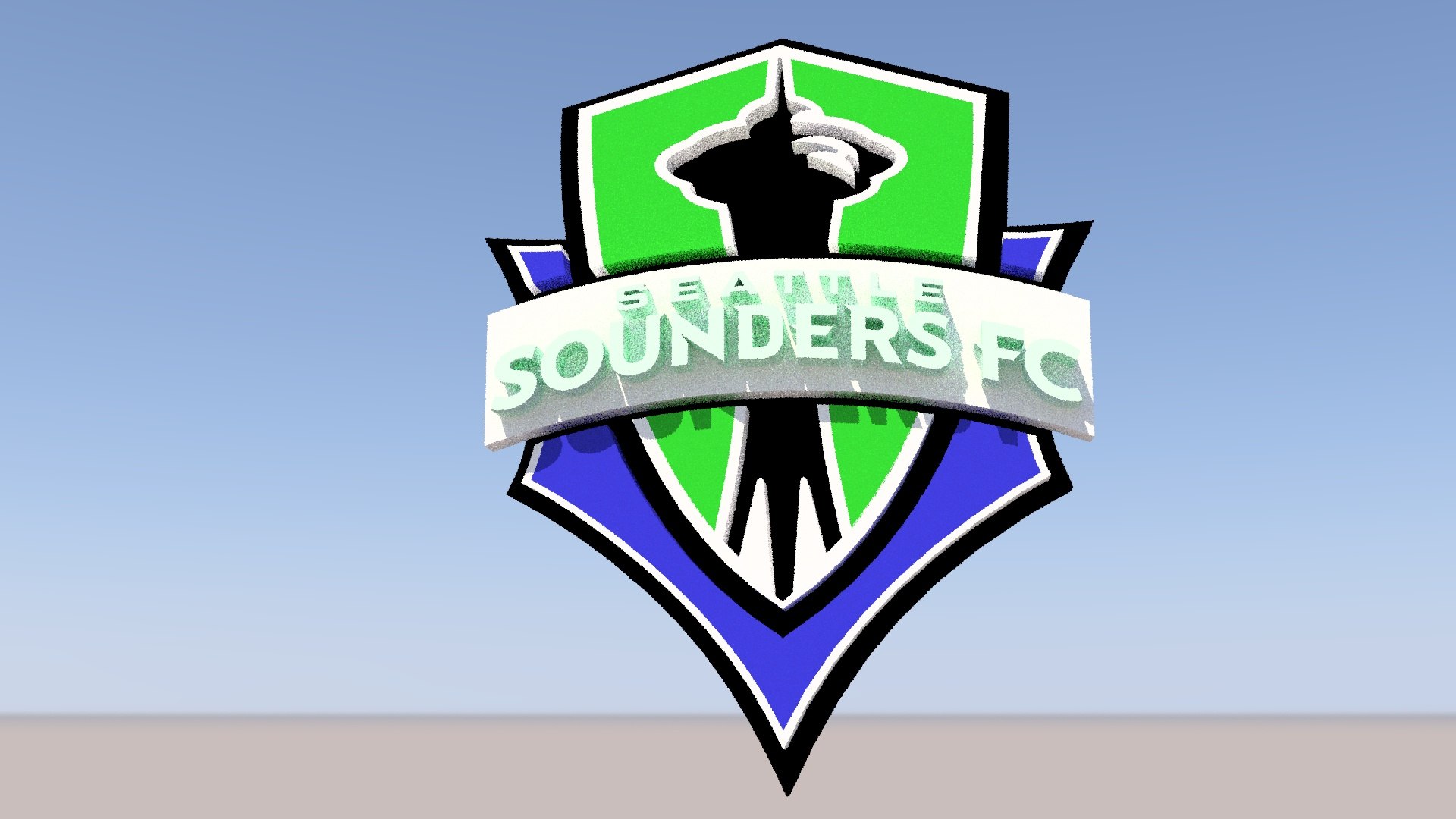 Seattle Sounders Fc Logo Keychan Printable And Renderable 3D Model ...