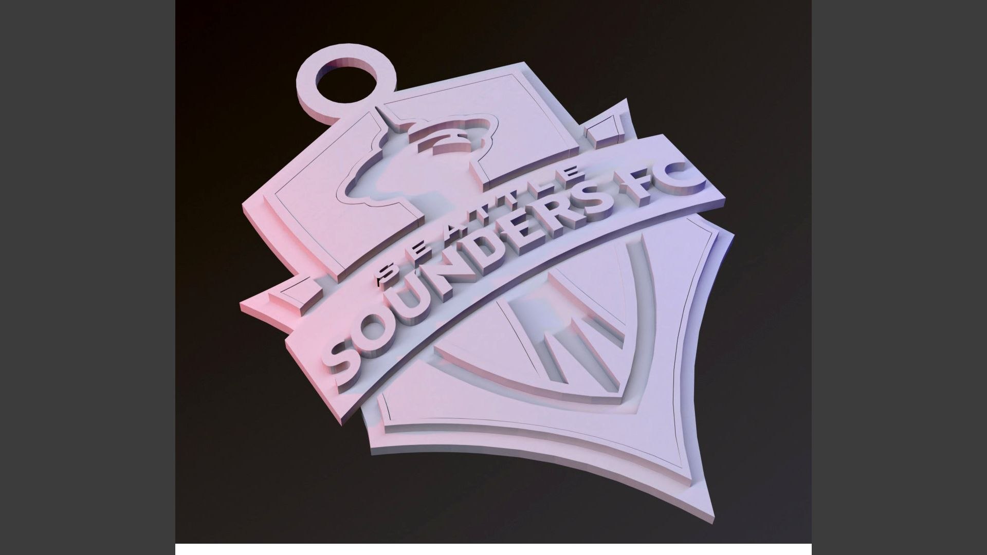 Seattle Sounders Fc Logo Keychan Printable And Renderable 3D Model ...
