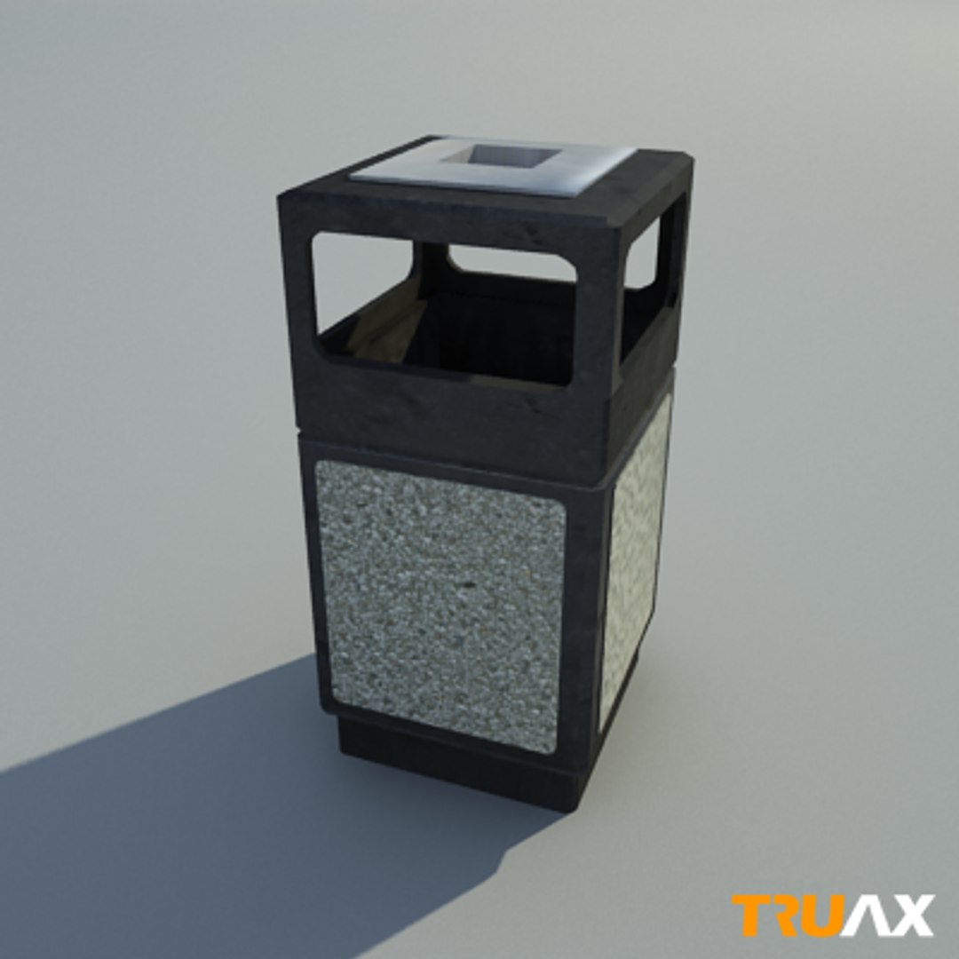 truax studio waste bin 3d max