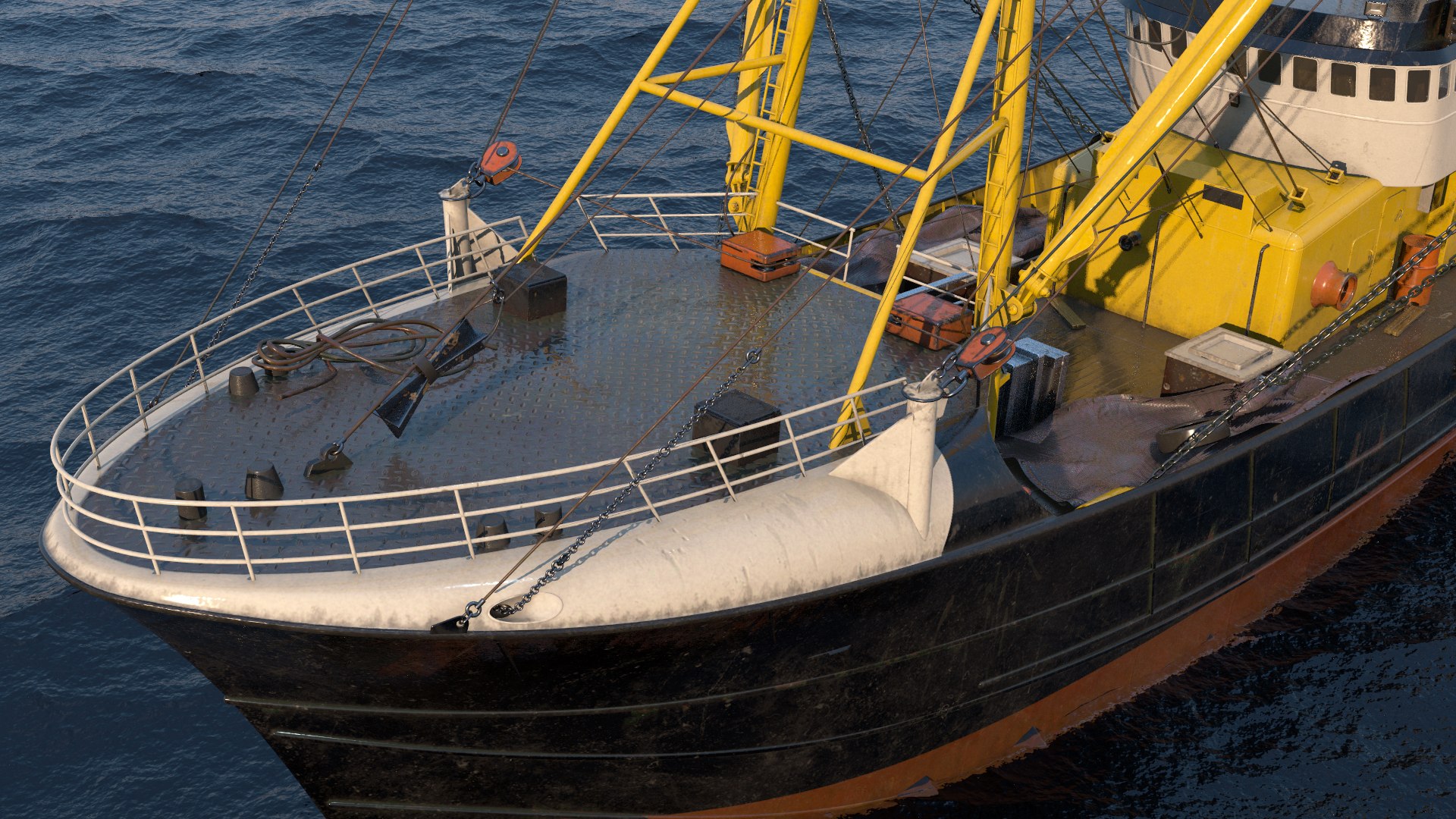 3D fishing boat trawler trawls model - TurboSquid 1606884