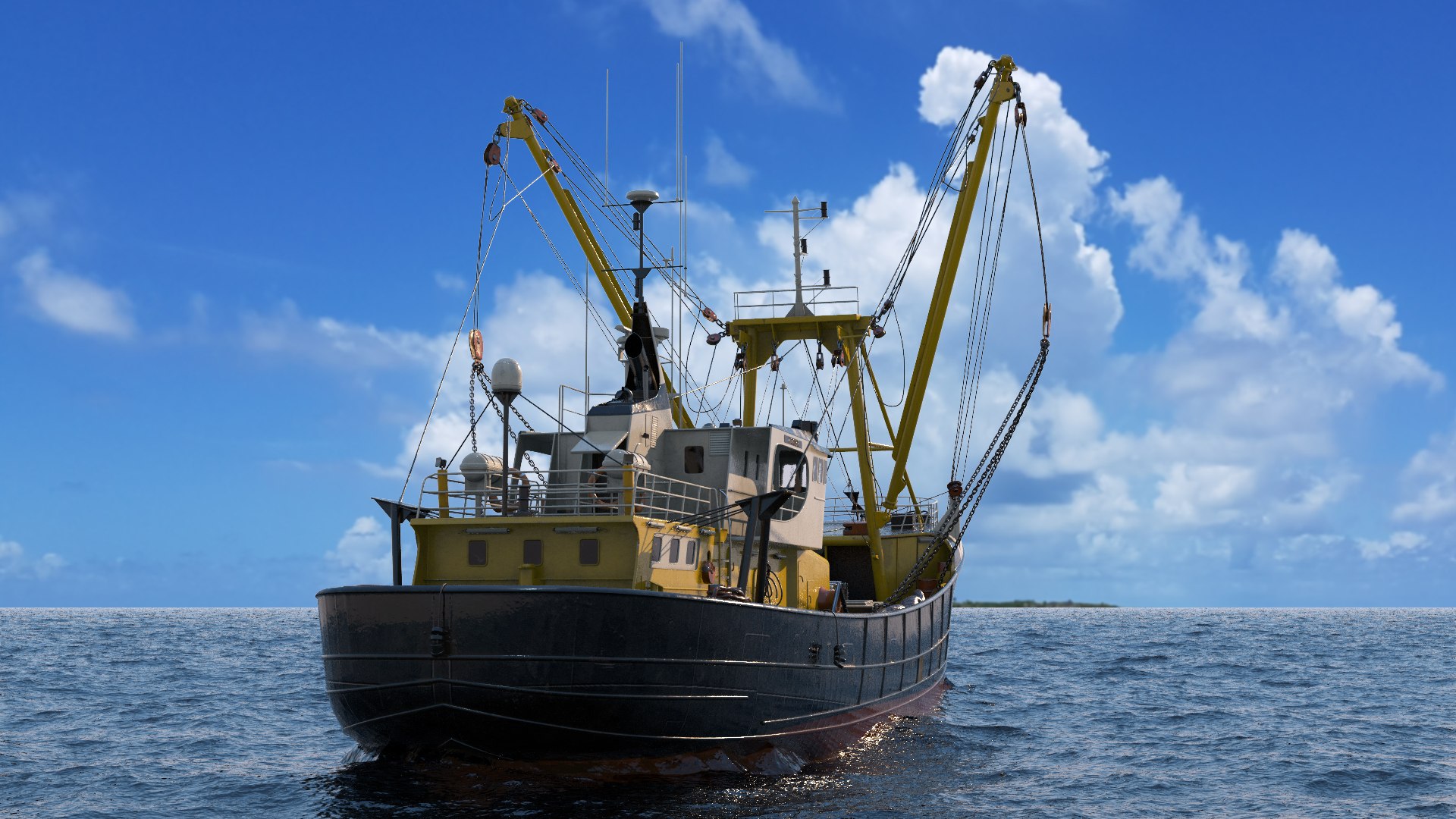 3D fishing boat trawler trawls model - TurboSquid 1606884