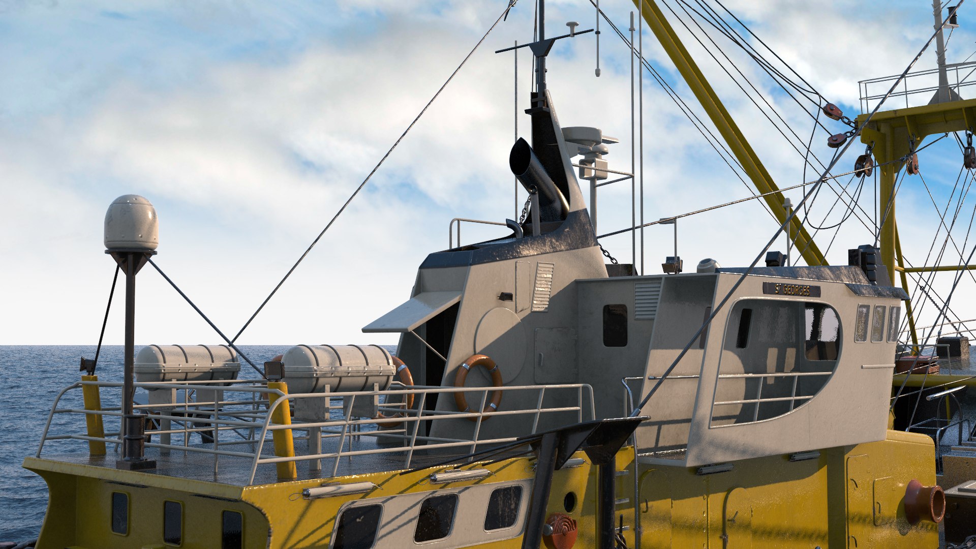 3D fishing boat trawler trawls model - TurboSquid 1606884