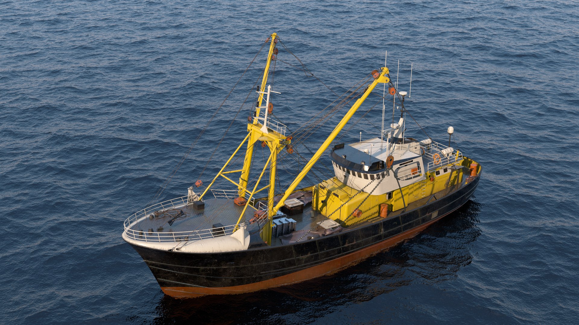3D fishing boat trawler trawls model - TurboSquid 1606884