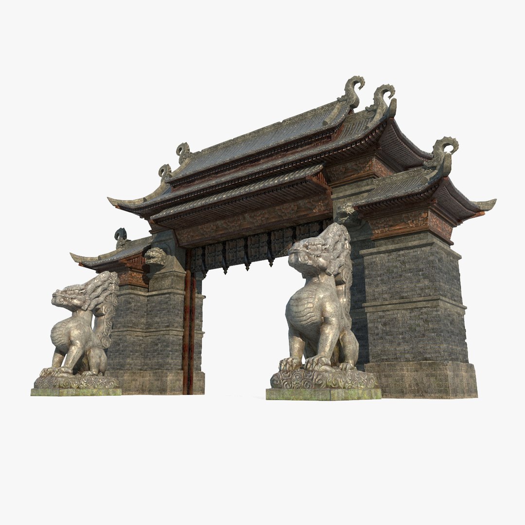 Gate Of Ancient Asian Architecture 3D Model - TurboSquid 2034202