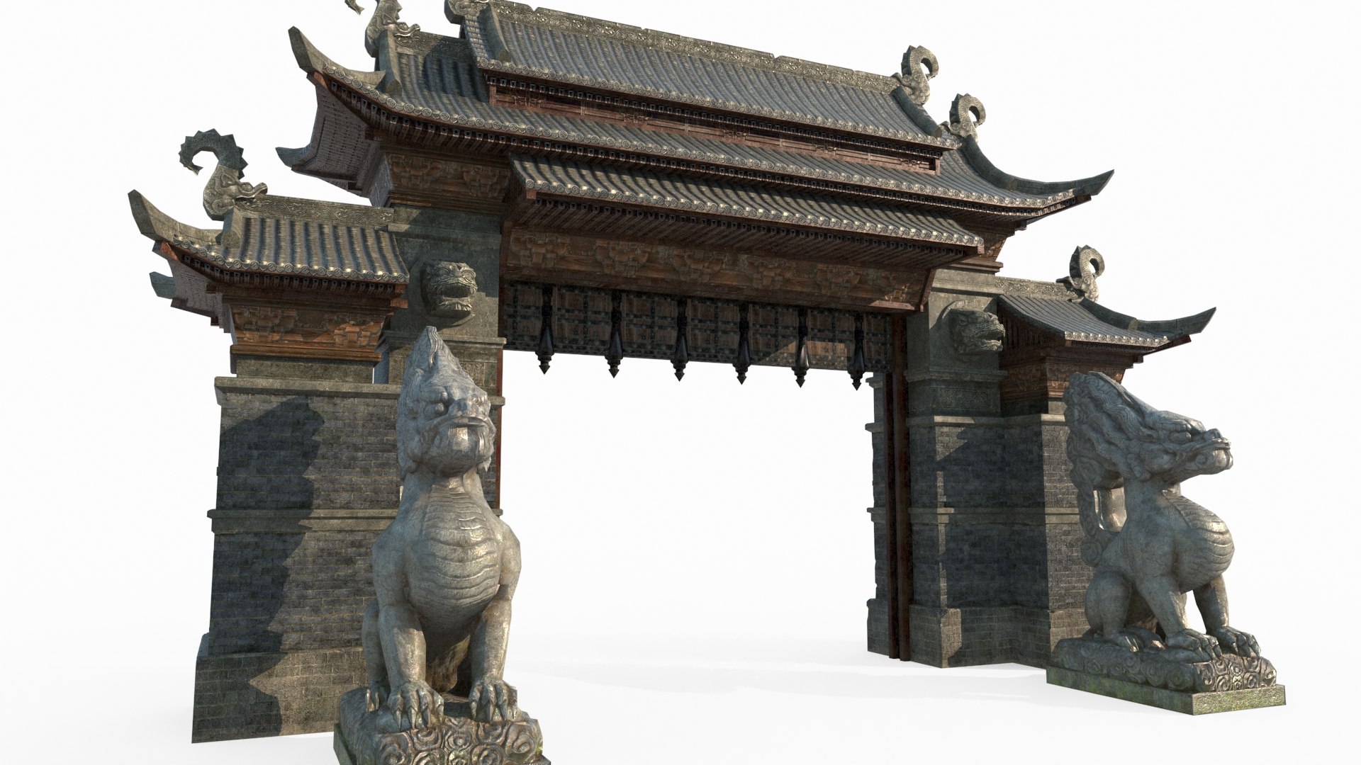 Gate Of Ancient Asian Architecture 3D Model - TurboSquid 2034202