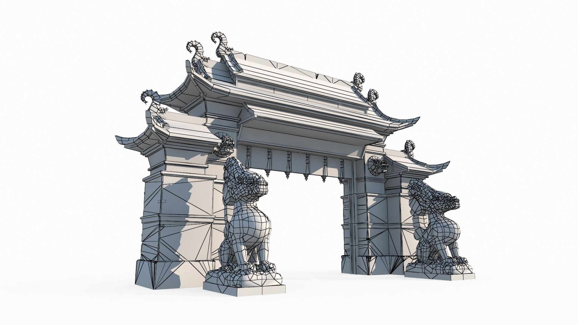 Gate Of Ancient Asian Architecture 3D Model - TurboSquid 2034202