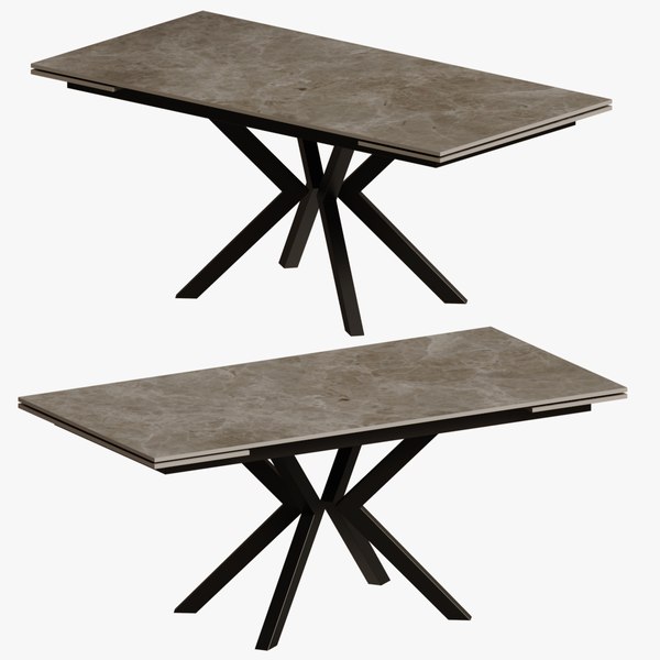 3D Swank light gray ceramic folding table - TurboSquid 2028472