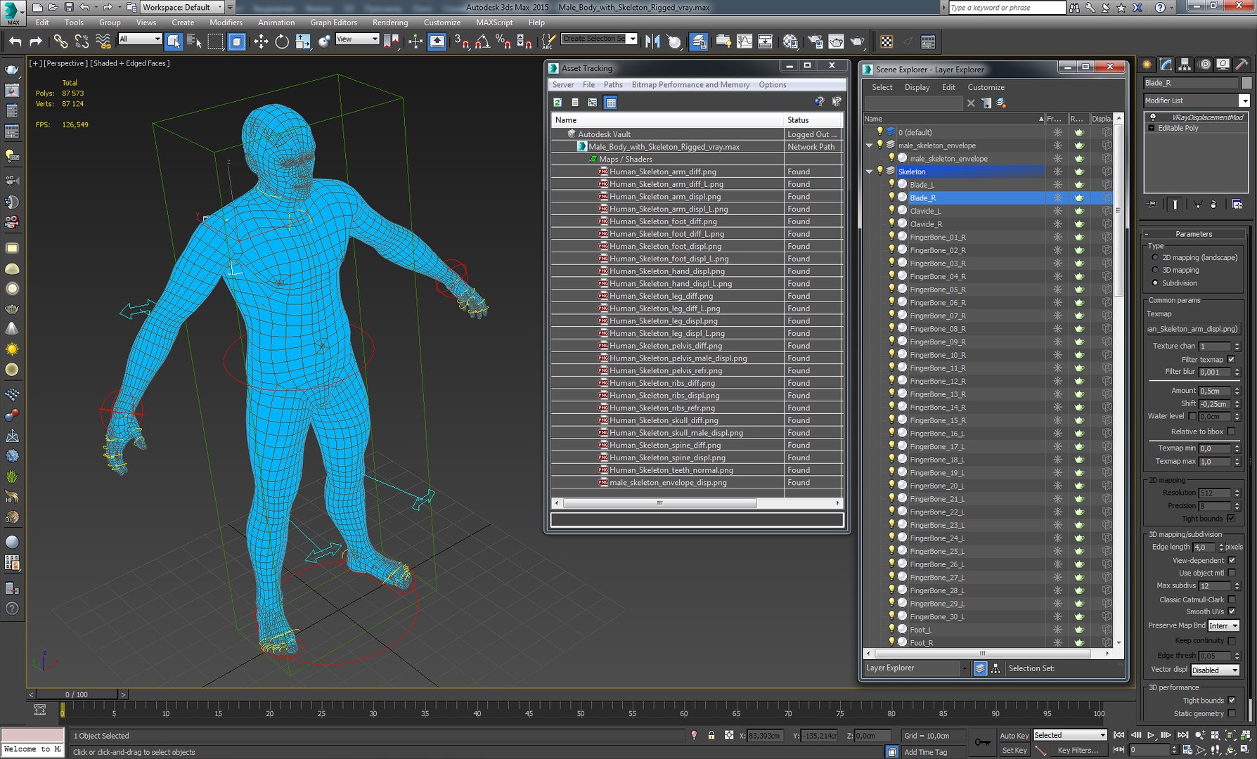 Male Body Skeleton Rigged 3D Model - TurboSquid 1236272