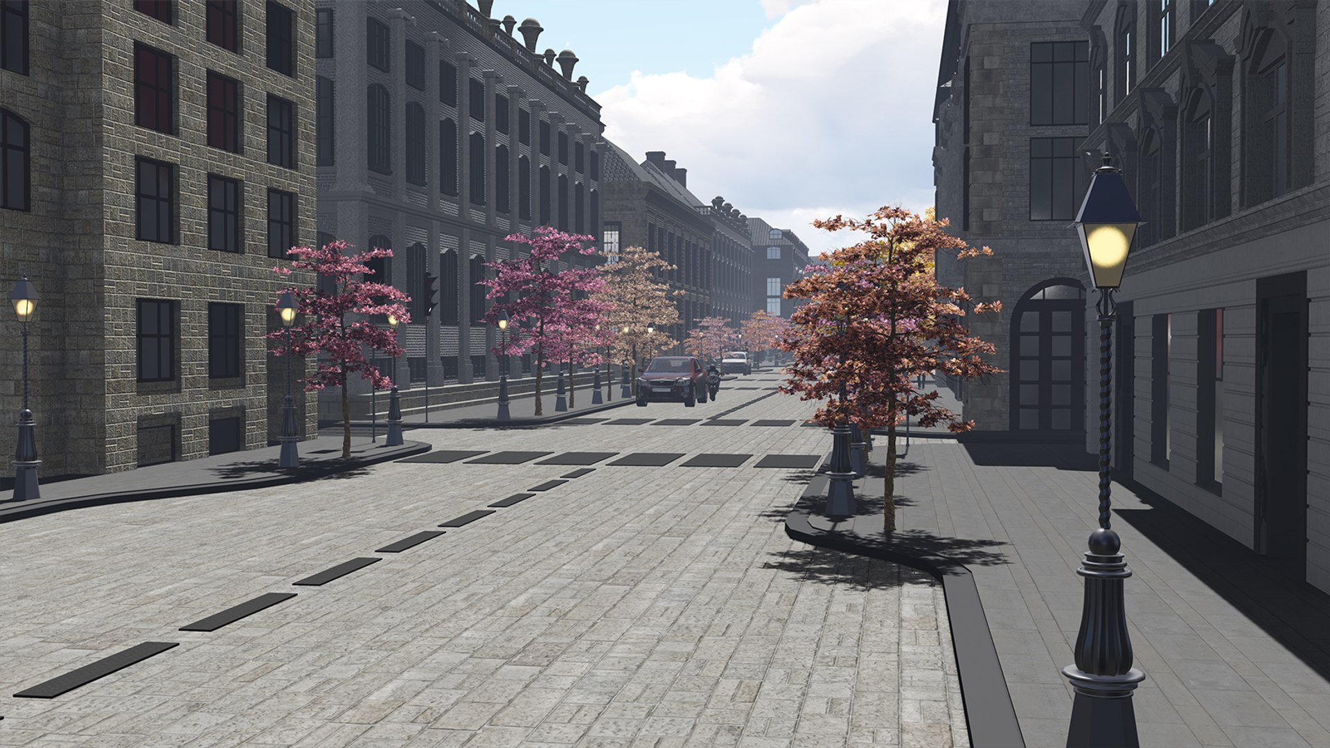 3D European City Buildings Model - TurboSquid 1278597