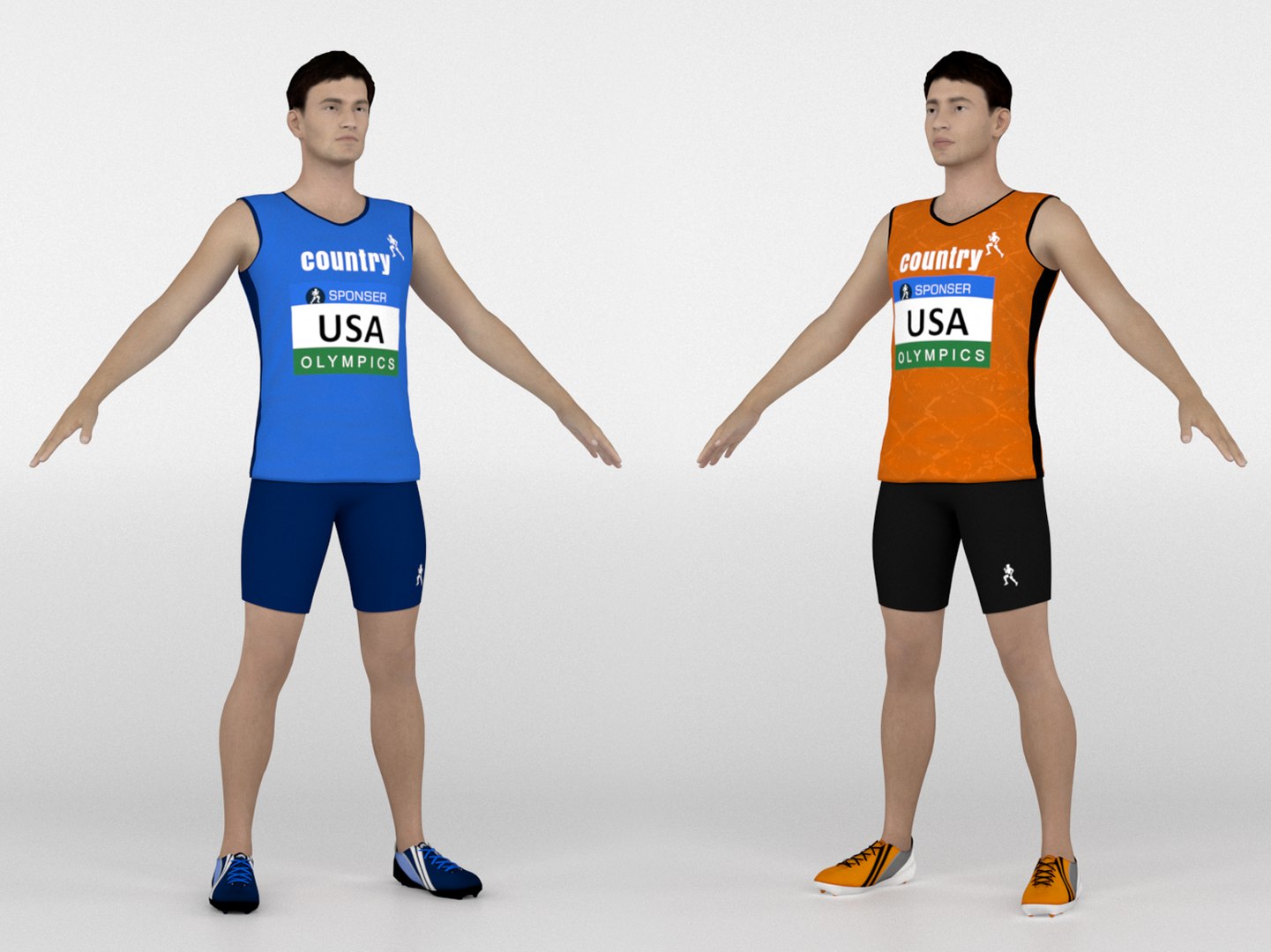 Athletic Runners 2 In 1 3D Model - TurboSquid 2323076