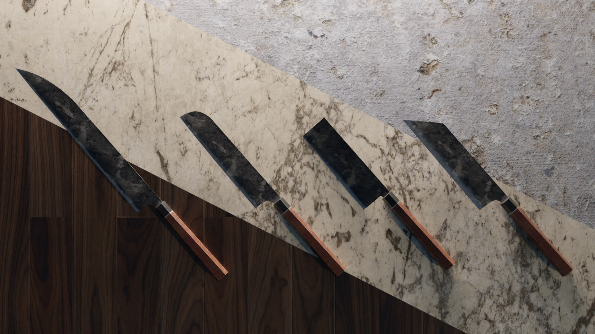 Knives Oriental Kitchen 3D Model - TurboSquid 1669910
