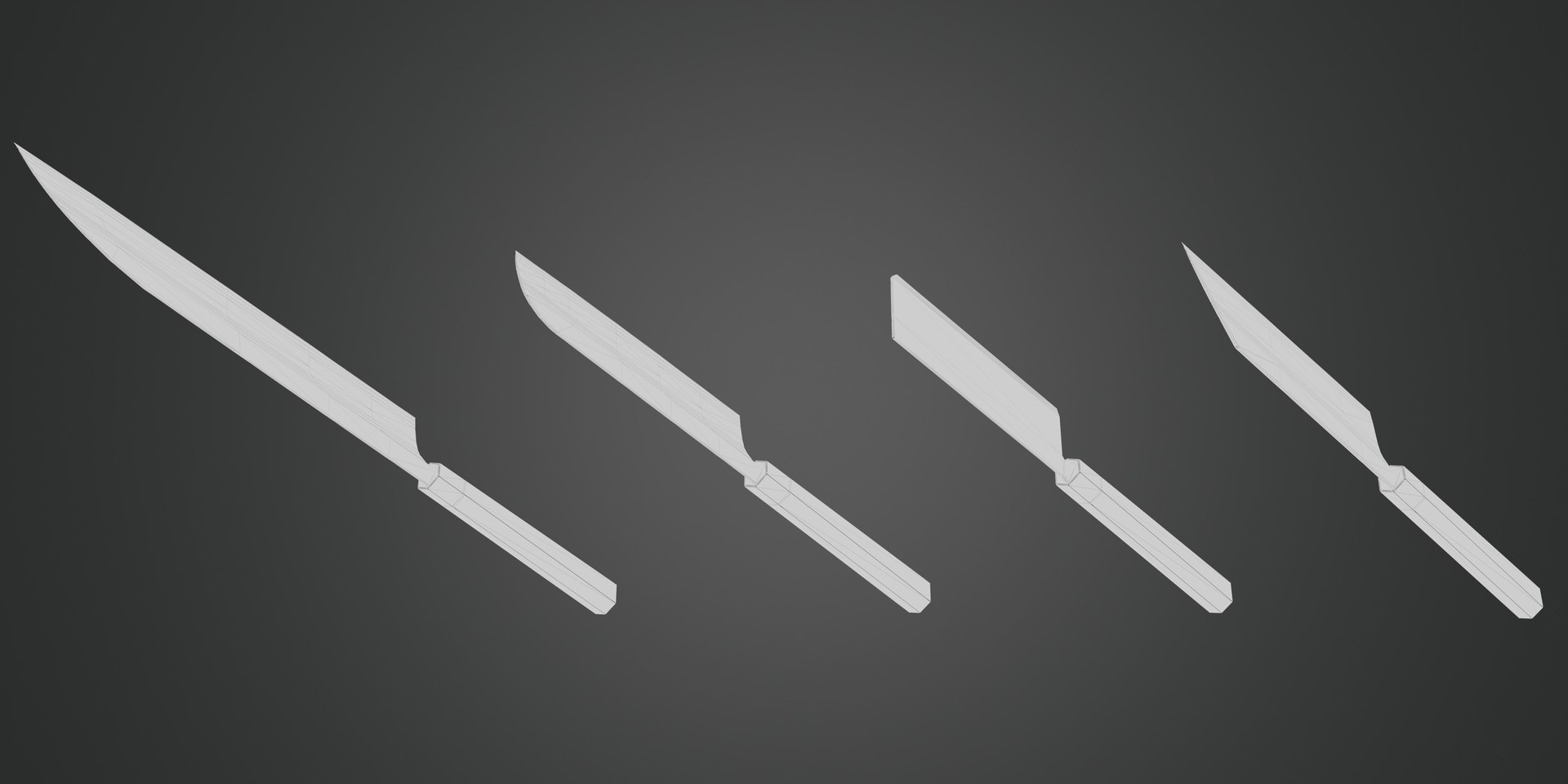 Knives Oriental Kitchen 3D Model - TurboSquid 1669910