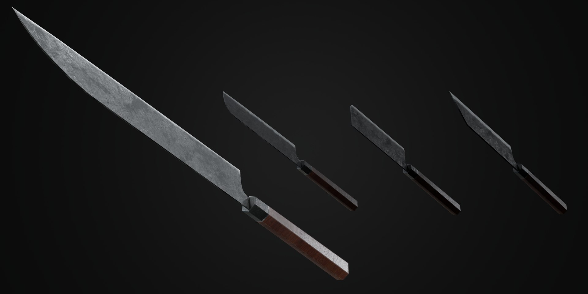 Knives Oriental Kitchen 3D Model - TurboSquid 1669910