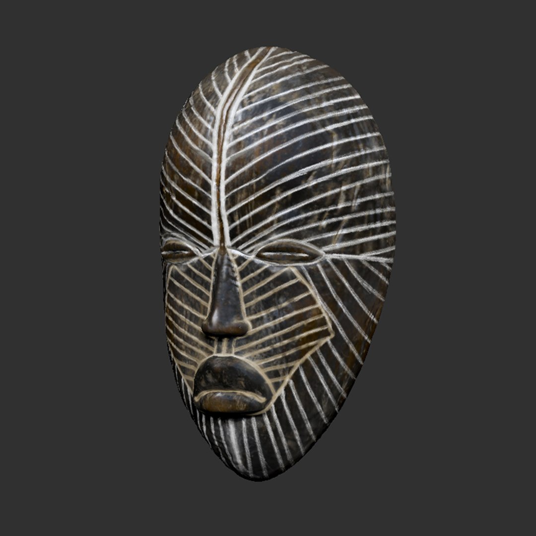 Realistic african dan mask 3D model - TurboSquid 1321657