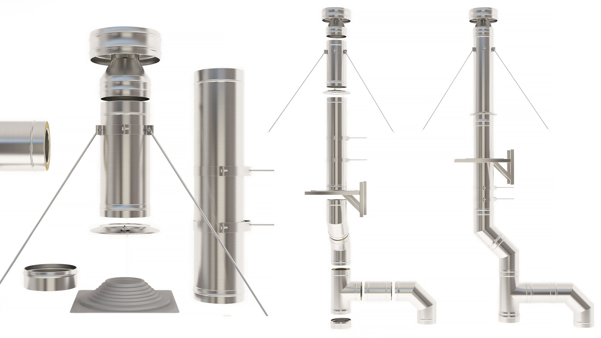 3D Chimney Set Model - TurboSquid 2288854