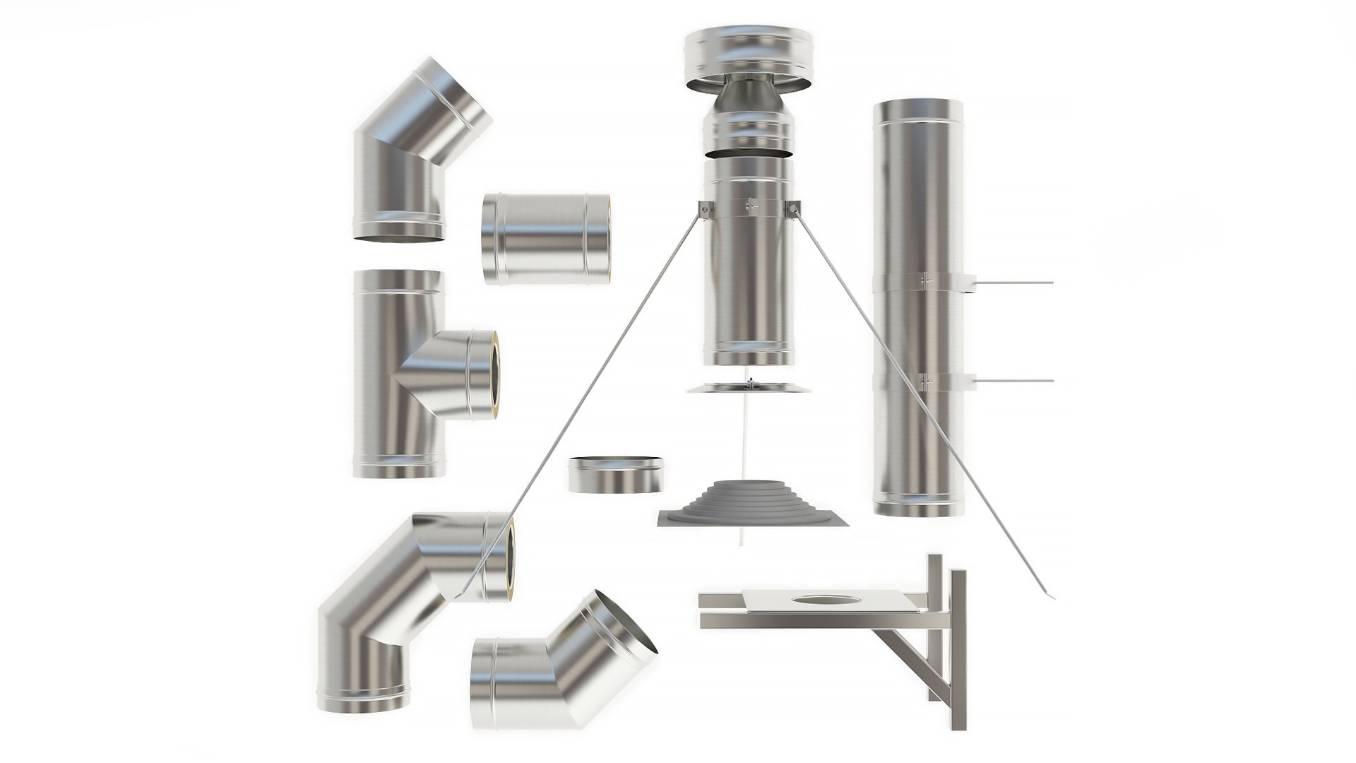 3D Chimney Set Model - TurboSquid 2288854
