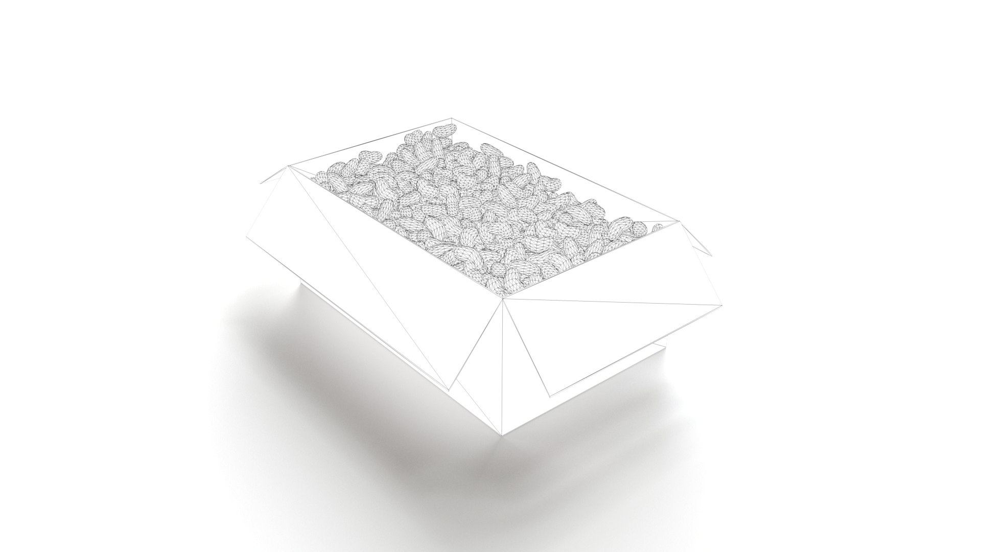 3D Cardboard Box Full Of Styrofoam Pieces - 3D Asset Model - TurboSquid ...