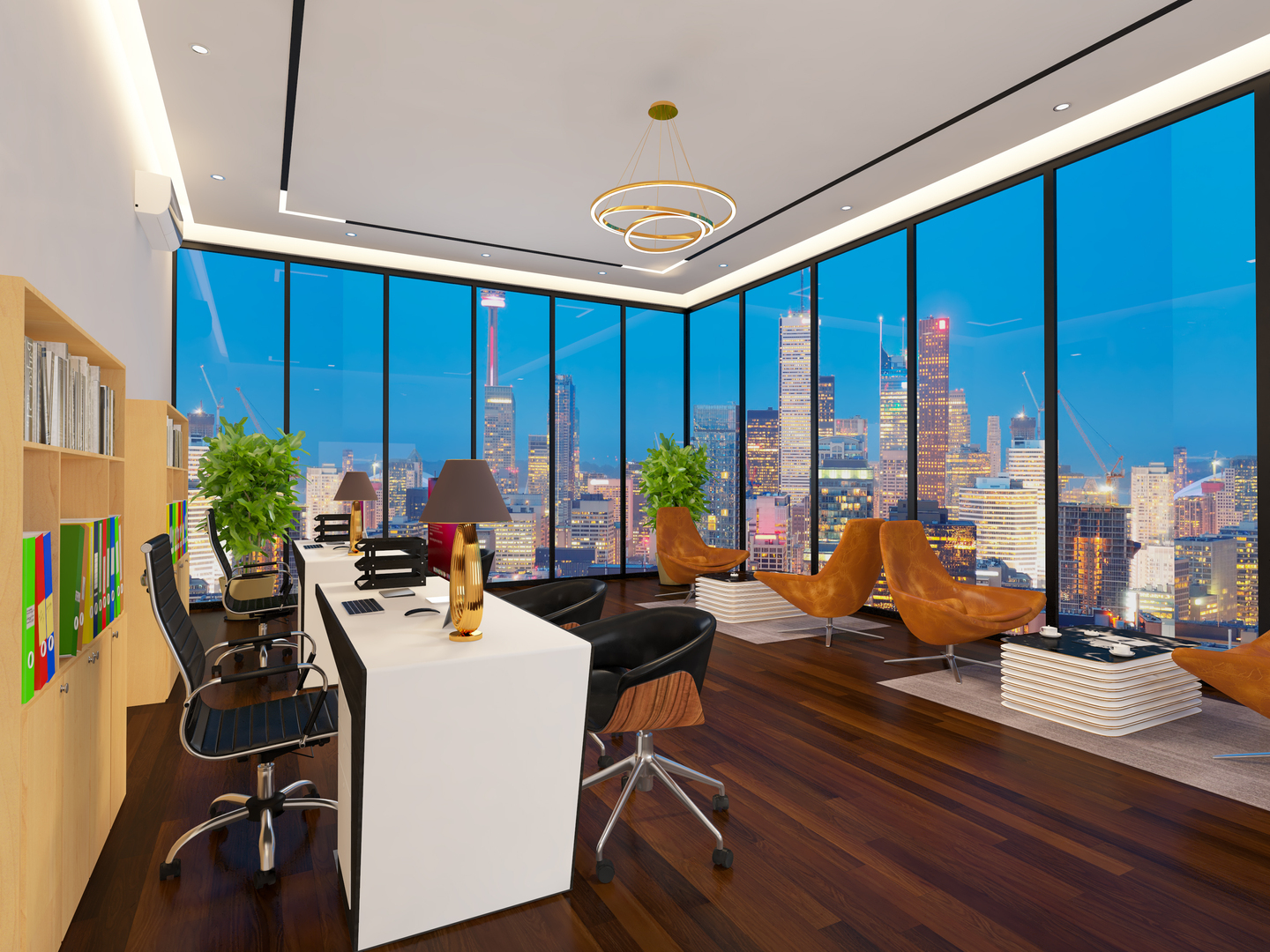 3D Interior Office Night Scenes - TurboSquid 1916350