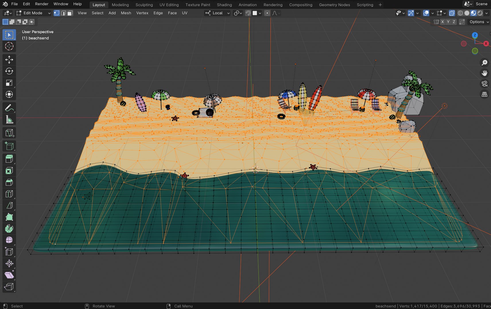 Beach Model - TurboSquid 2268273