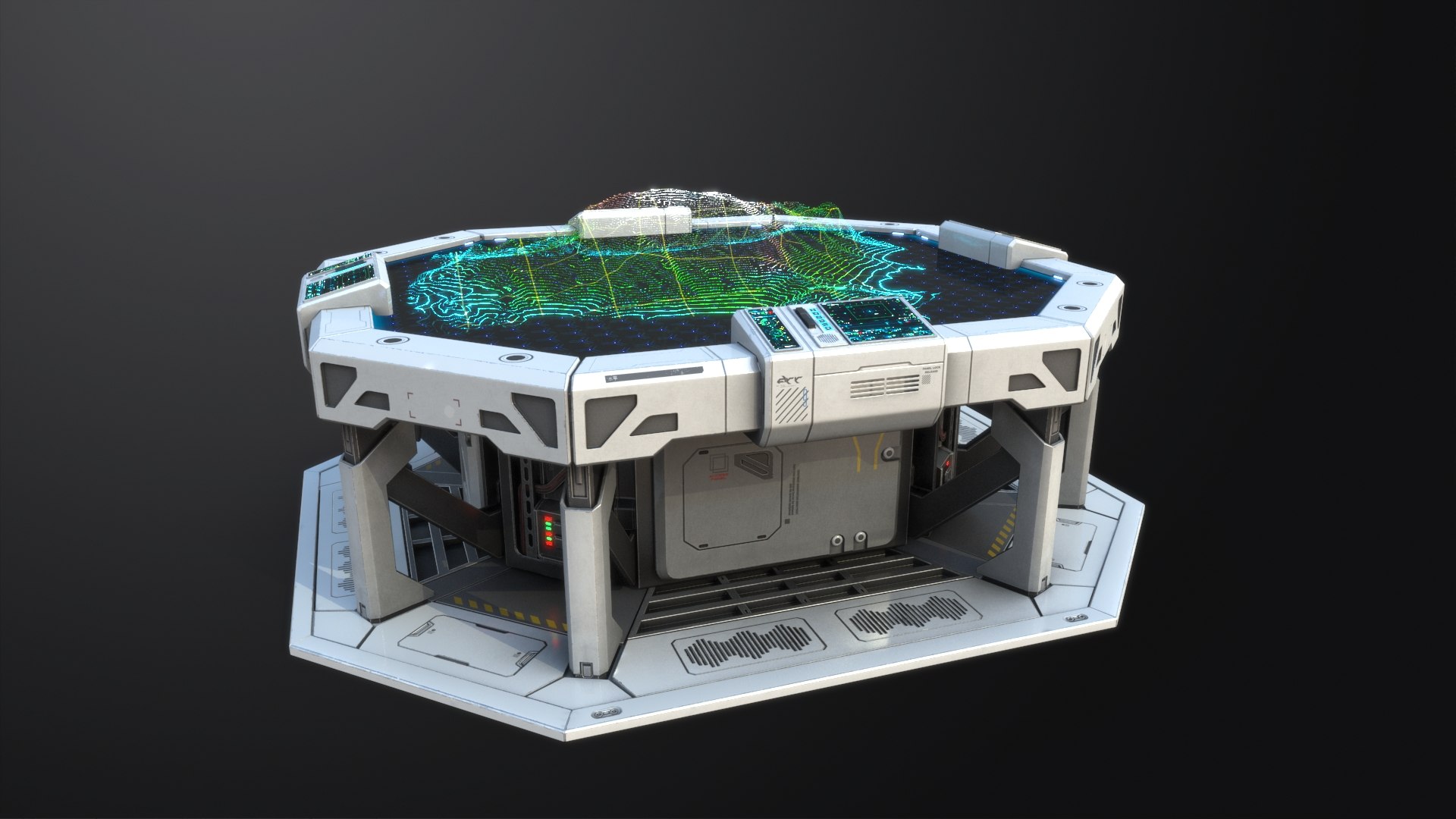 3D Sci-fi Table Pbr - TurboSquid 1221883