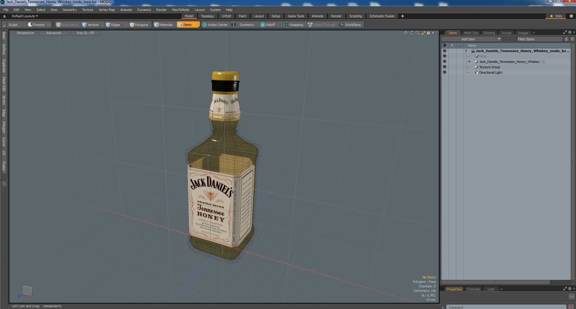 Jack Daniels Tennessee Honey Whiskey 3D Model - TurboSquid 2145995