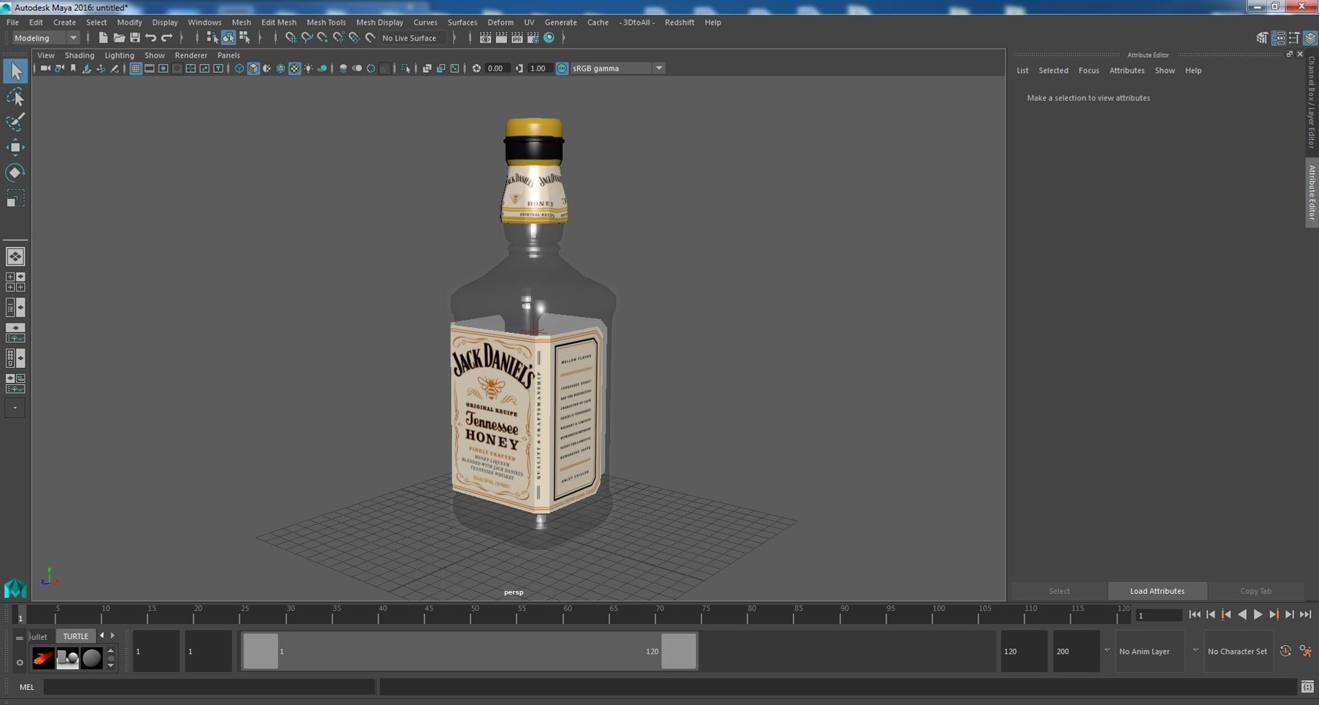 Jack Daniels Tennessee Honey Whiskey 3D Model - TurboSquid 2145995
