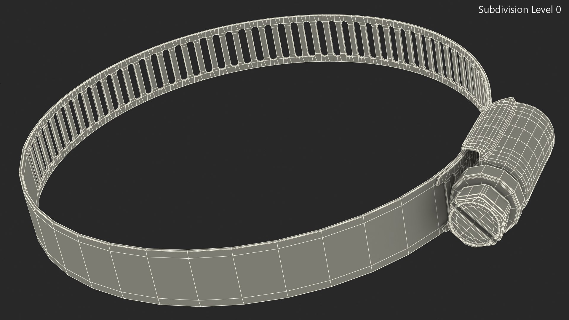 Hose Clamp with Thumb Screw 46 70mm 3D model - TurboSquid 1810257