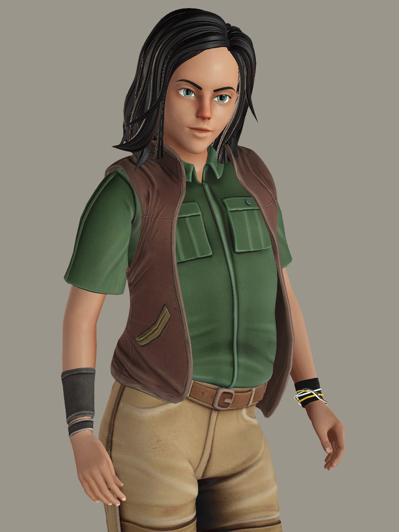 3D Cartoon Rigged Girl Mason Character 3D Model Model - TurboSquid 2292801