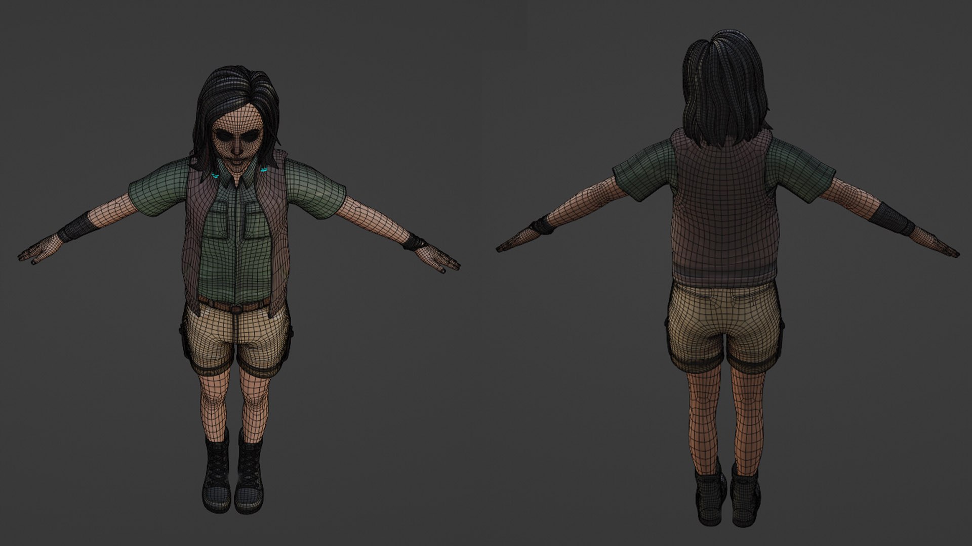 3D Cartoon Rigged Girl Mason Character 3D Model Model - TurboSquid 2292801