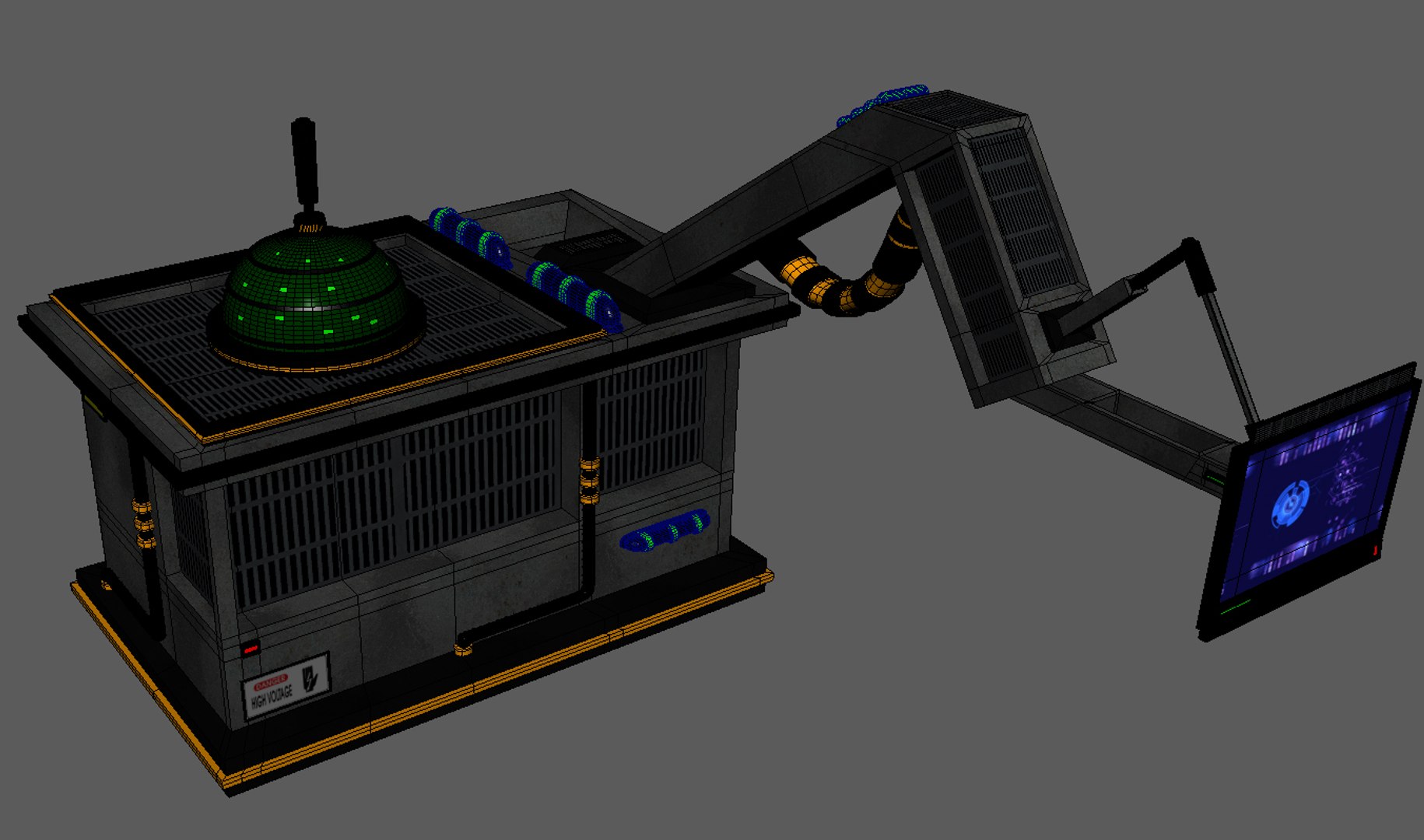 Sci-fi Machine Panel 3d Model