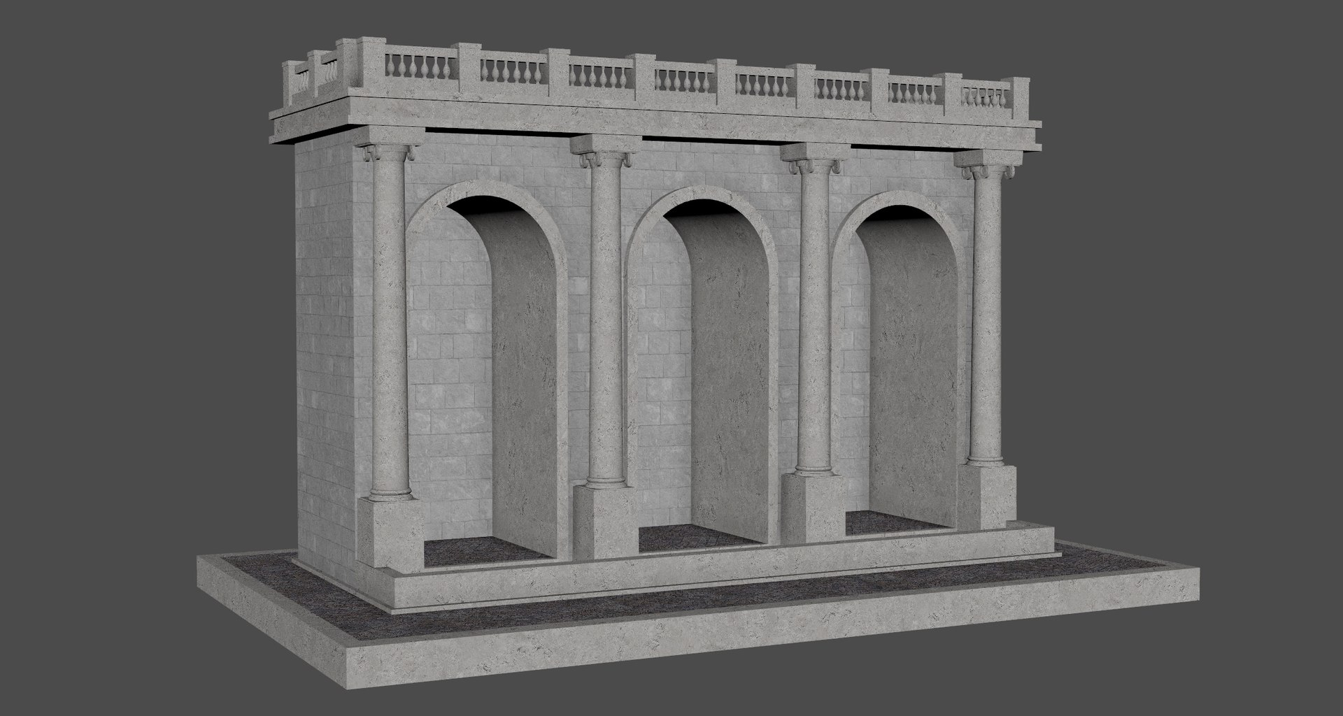 Free Classic Arch Gate Structure 3D Model - TurboSquid 2547419