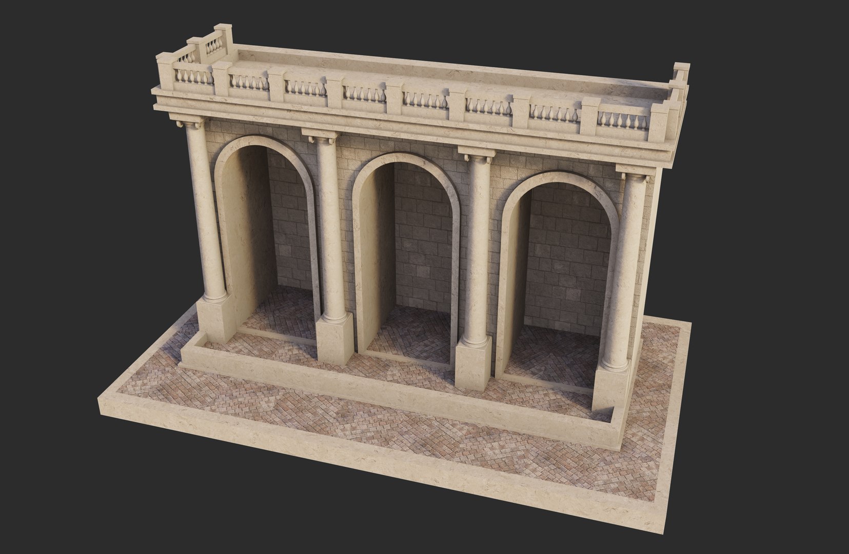 Free Classic Arch Gate Structure 3D Model - TurboSquid 2547419