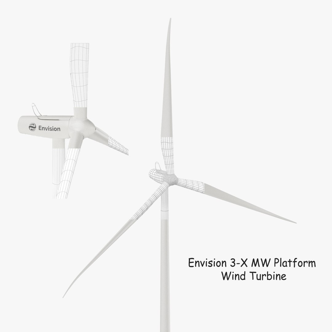 Envision 3-X MW Platform Wind Turbine 3D Model - TurboSquid 2272832