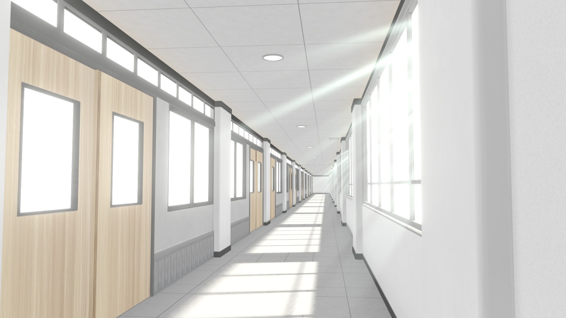 3D Anime Corridor - TurboSquid 1960647