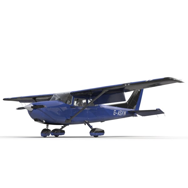 modelo 3d Cessna 172 Blue Rigged modelo 3D - TurboSquid 1002815