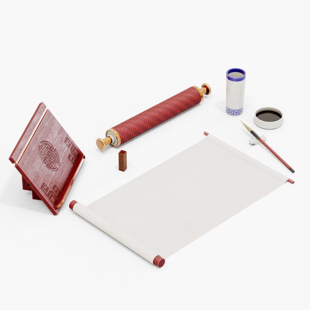 Chinese Trade Furniture Kit - 19 Writing Kit 3D Model - TurboSquid 2059539