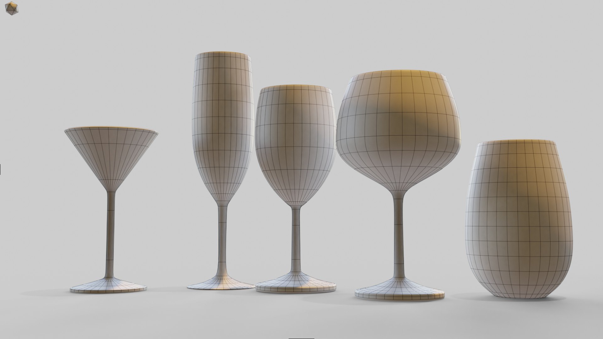 3D Champagne Glass Model - TurboSquid 1696136