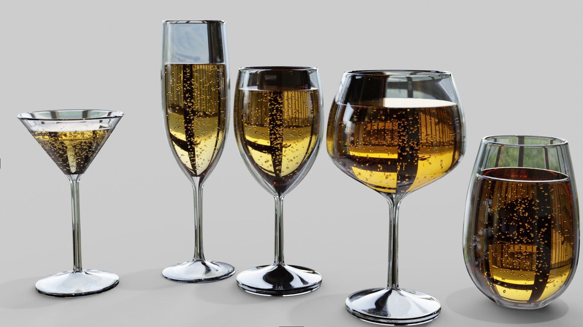 3D Champagne Glass Model - TurboSquid 1696136