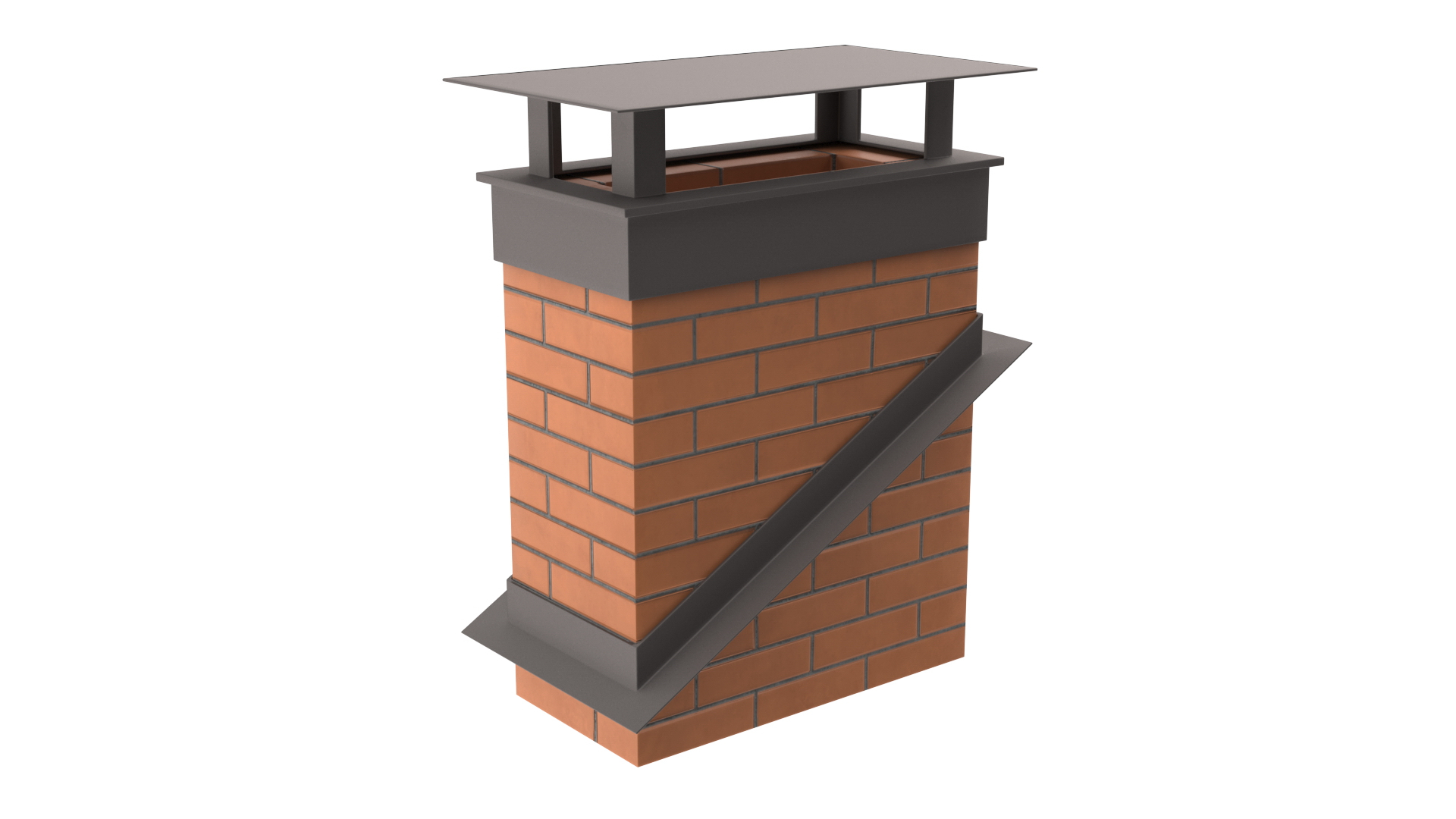 3D Model Brick Chimney Rectangular Corner Base - TurboSquid 2051113