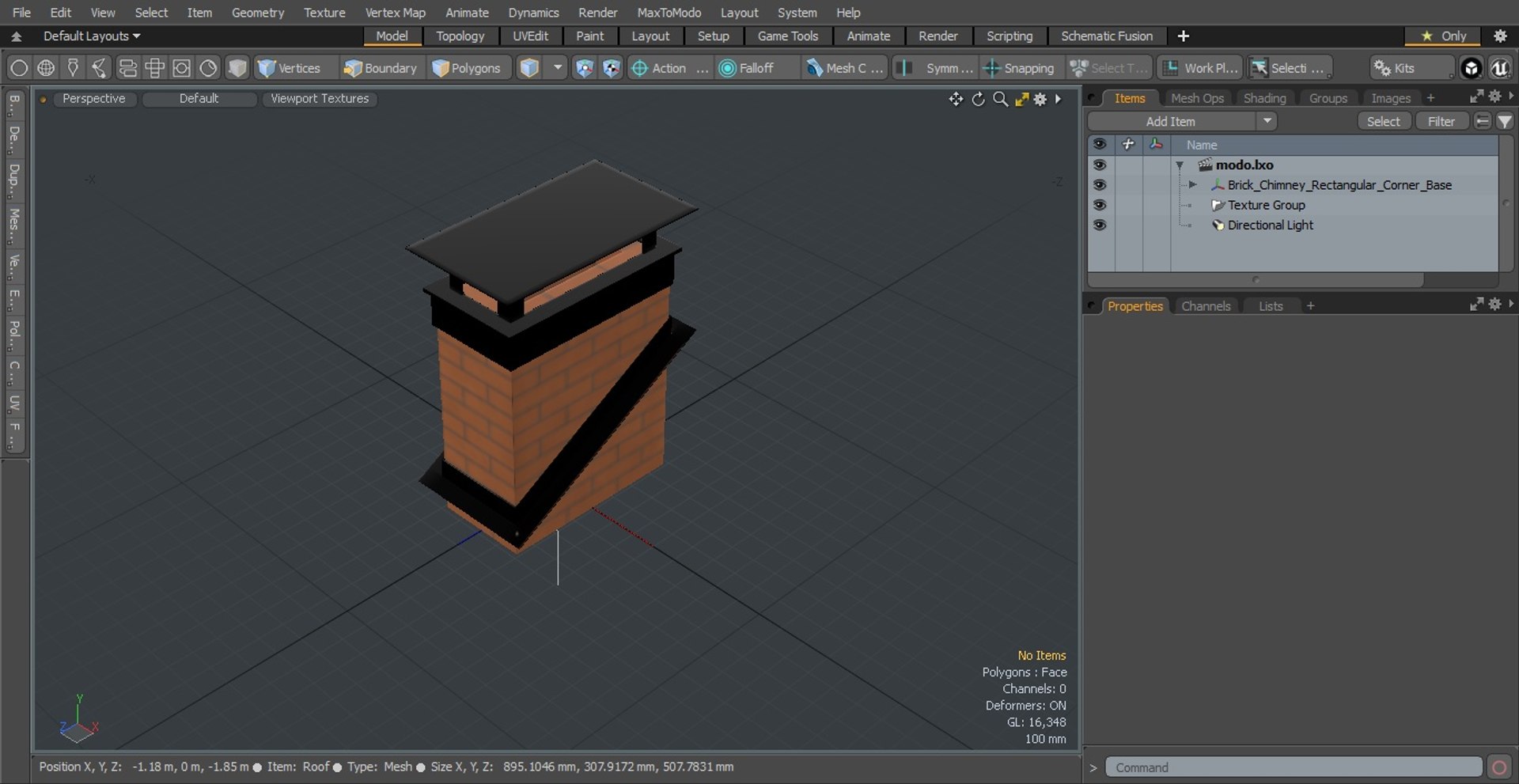3D Model Brick Chimney Rectangular Corner Base - TurboSquid 2051113