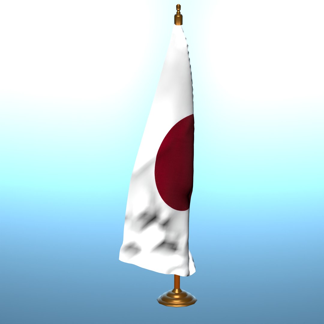 JAPAN Table Flag T 3D Model - TurboSquid 2282087