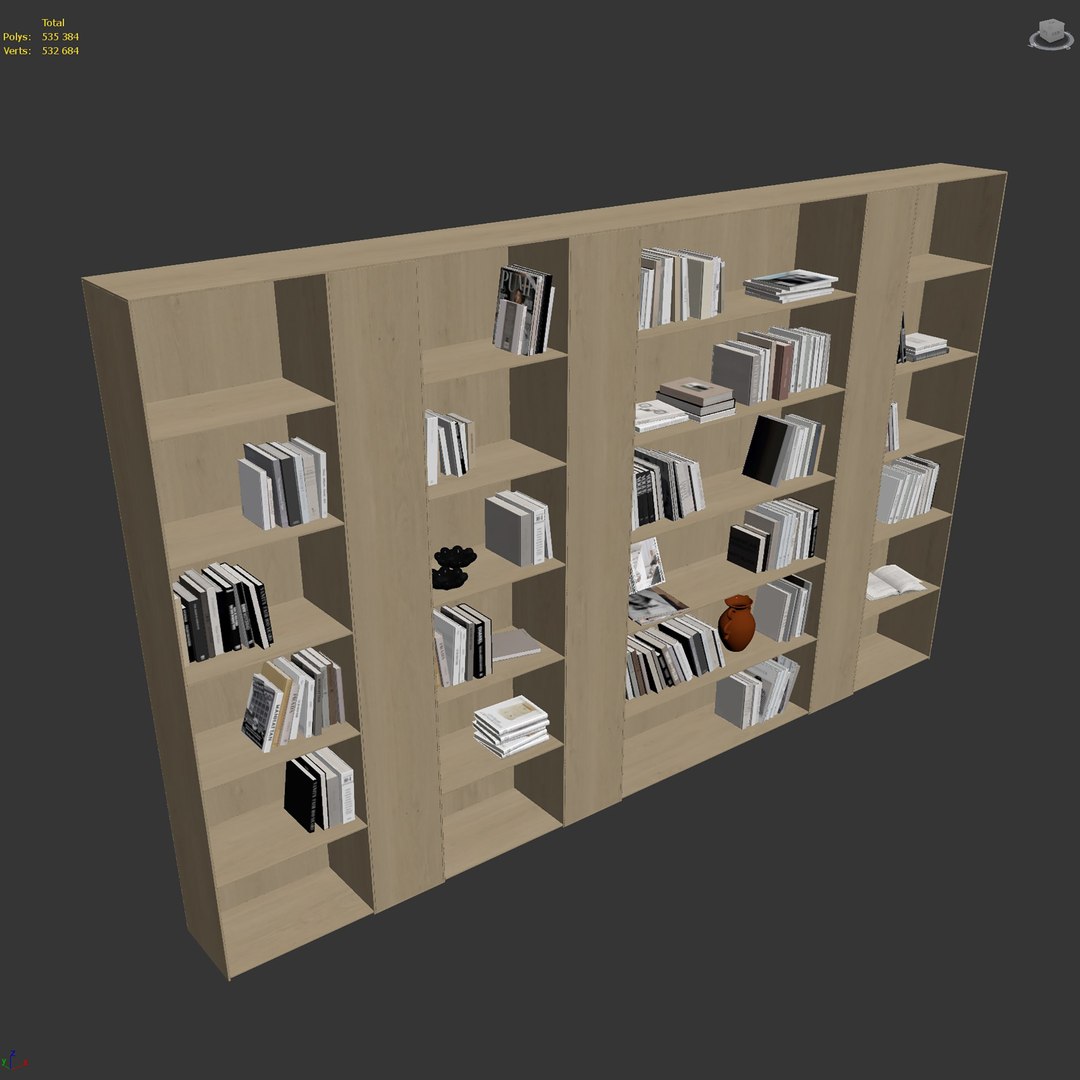 3D Bookcase Set 13 Model - TurboSquid 2150573