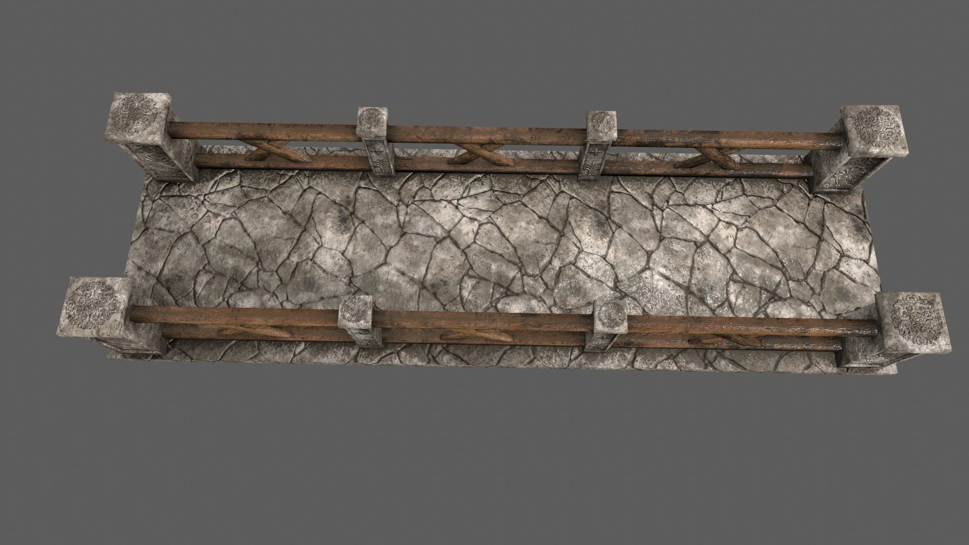 3D Bridge Stone Gate Model - TurboSquid 1297110