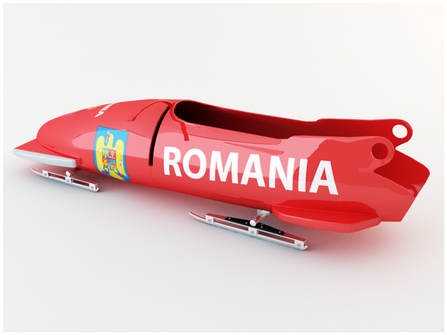 3d bobsleigh sled - romania model