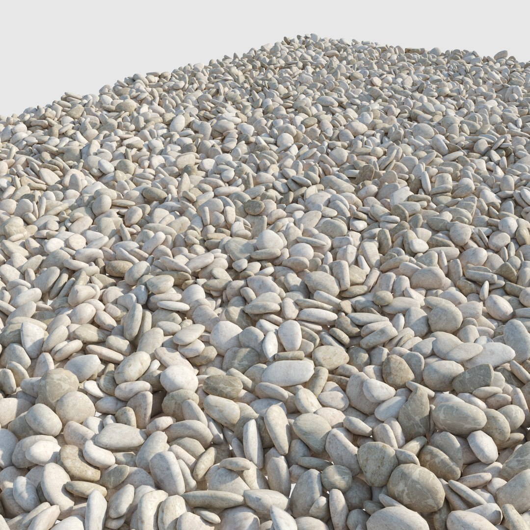 3d Model Of Light Pebbles